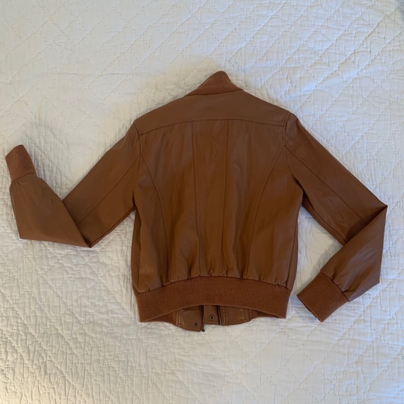 Deb | Jackets & Coats | Tan Faux Leather Biker Jacket | Poshmark